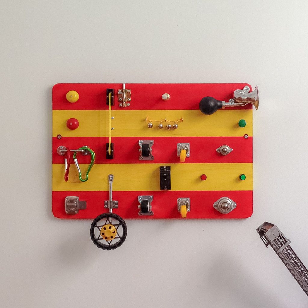 A Firetruck Busy Board for Brother and Sister – Easy Busy Boards™